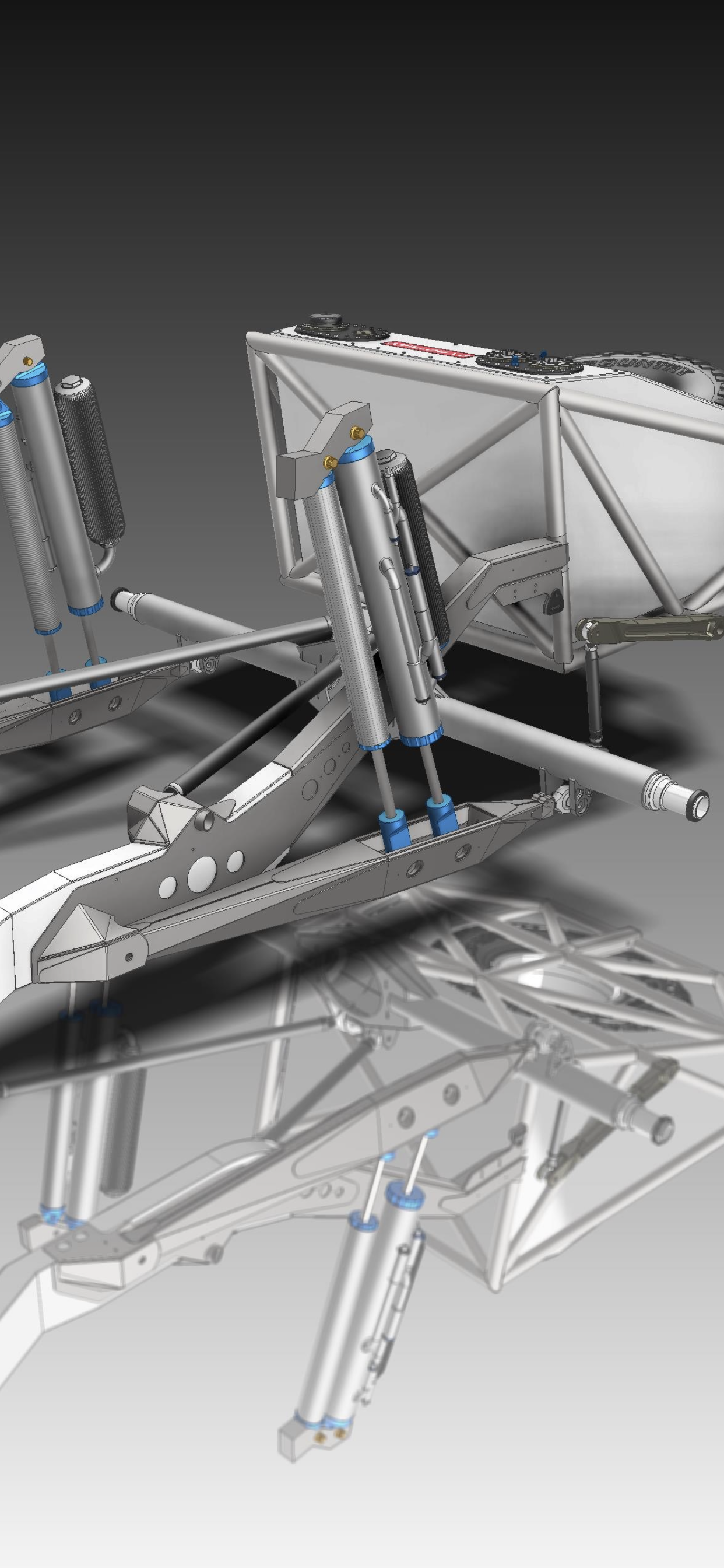 FRAME RAILS WITH INTEGRATED 4-LINK PIVOTS — Kibbetech